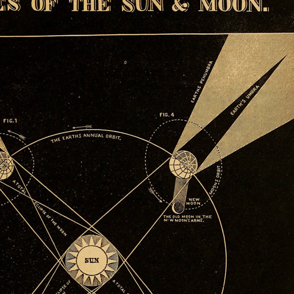 Victorian Astronomy Solar and Lunar Eclipses Reproduction - Etsy
