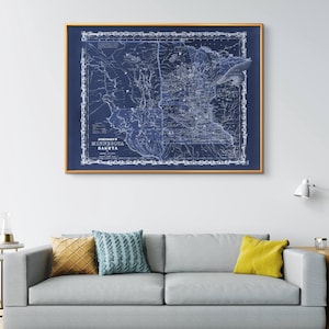 1862 Johnson's Map of Minnesota and Dakota Territory Map Reprint - 3 ...