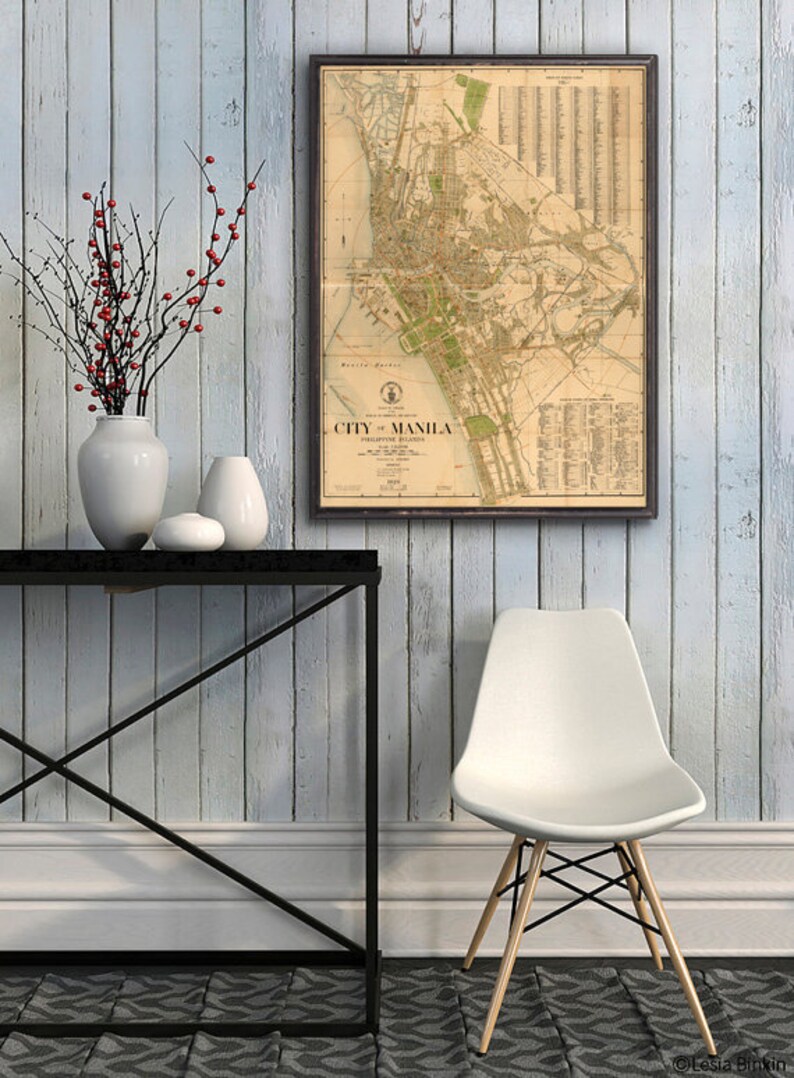 1920 Manila Map Reprint Vintage Manila philippines Map - Etsy