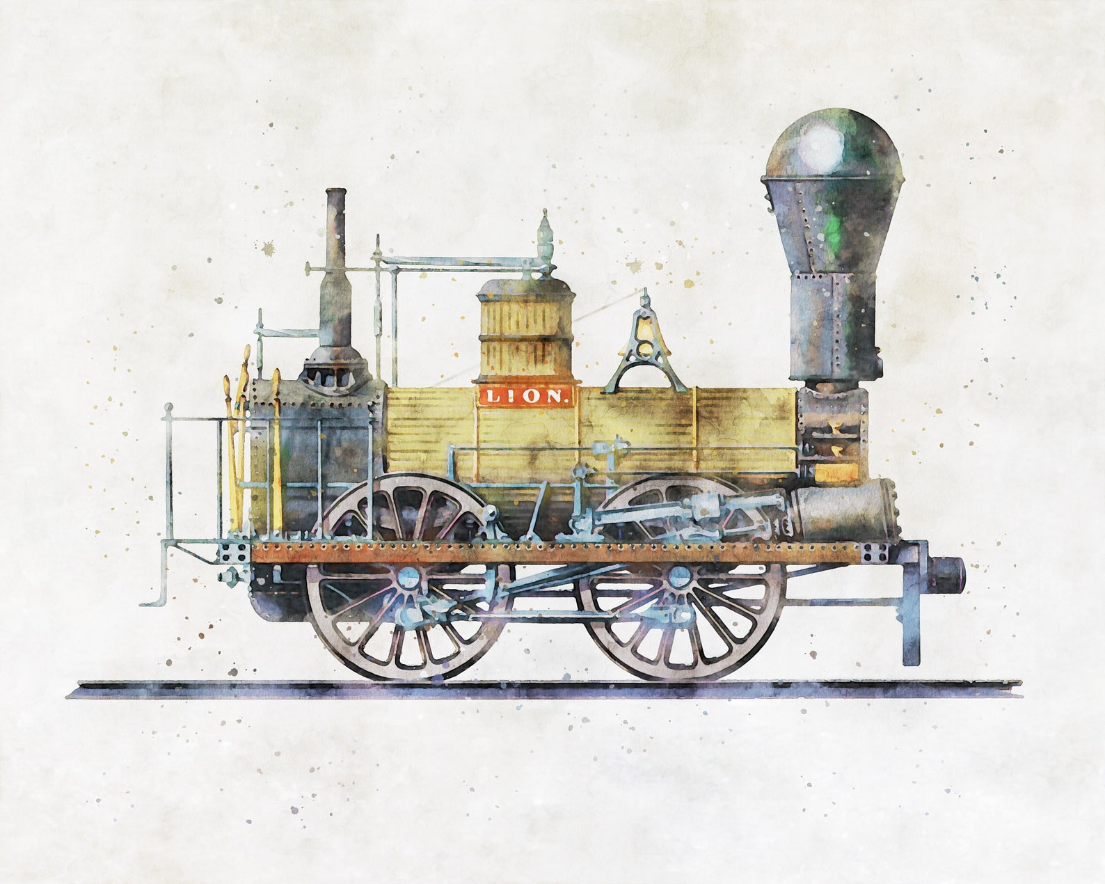 Classic Train Print Set 4-piece Digital Watercolor Train Set - Etsy