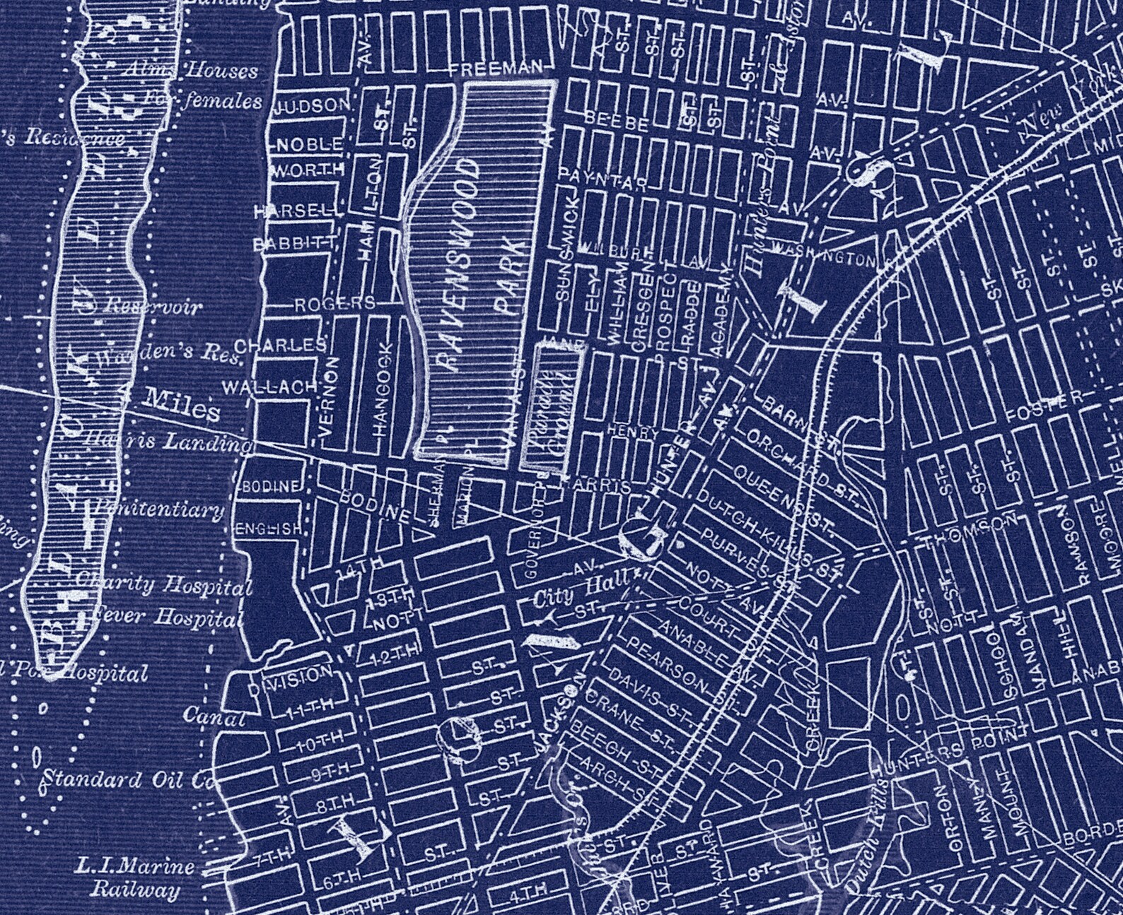 1887 New York City Map Reprint, Vintage New York City Map Reprint, 4 ...