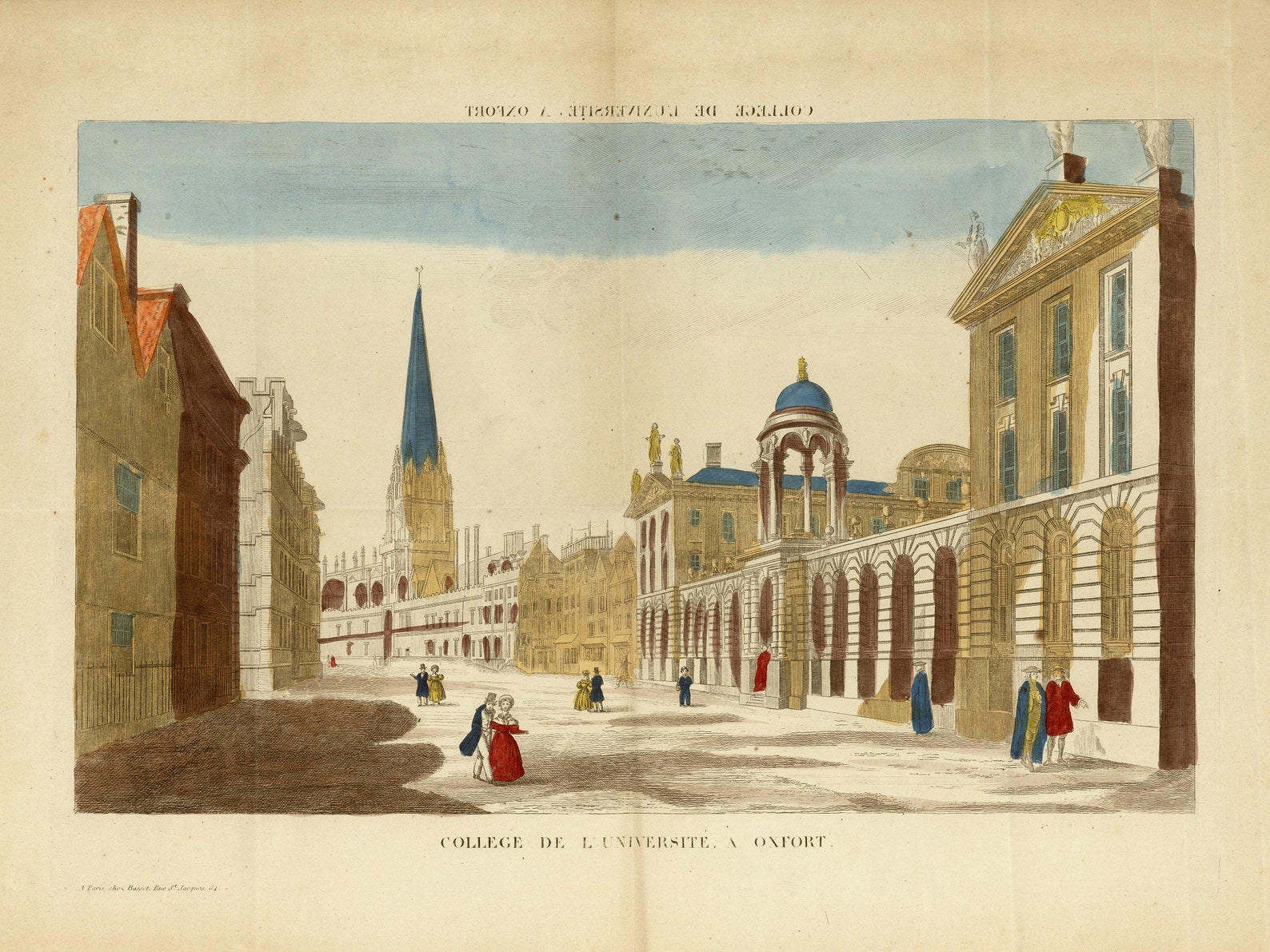 1812 Oxford University Magic Lantern Reprint, French "vue D'optique" of ...