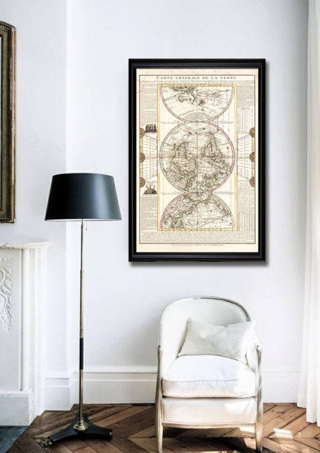 1782 World Map Vintage Vertical Reprint Map of the World in - Etsy