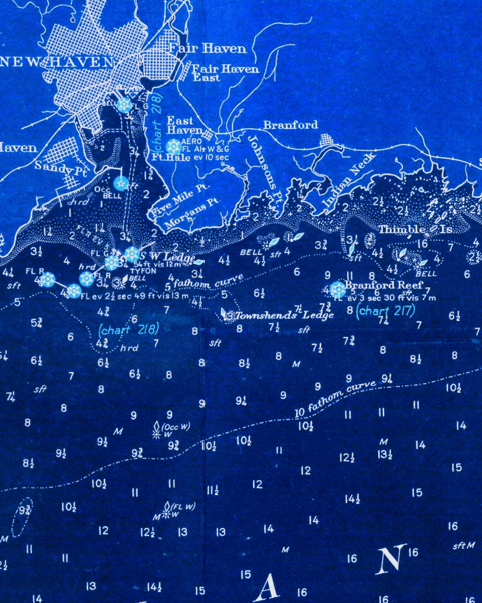 1934 Long Island NY Nautical Map Reprint Long Island Nautical | Etsy