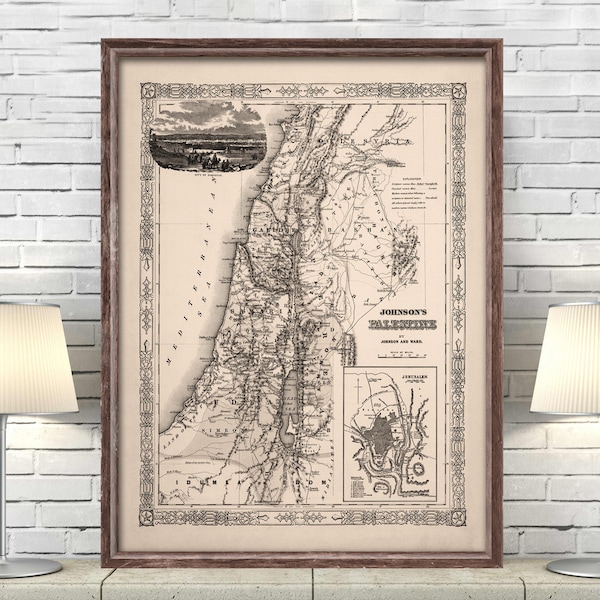 Large Wall Map of Israel - Etsy