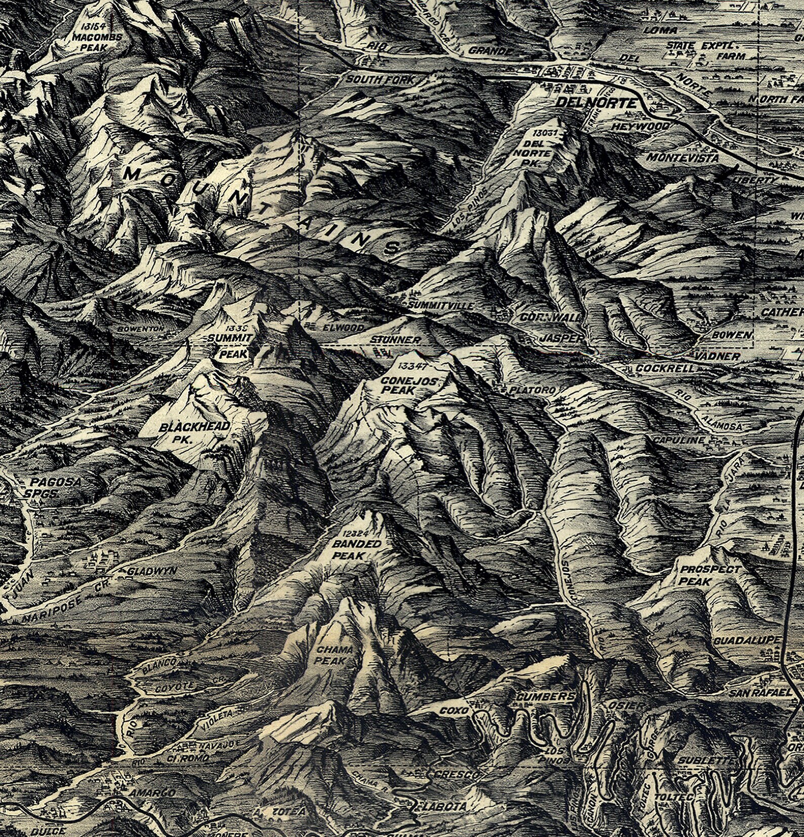 1894 Colorado Map Reprint Old Colorado Map Reprint in 7 - Etsy