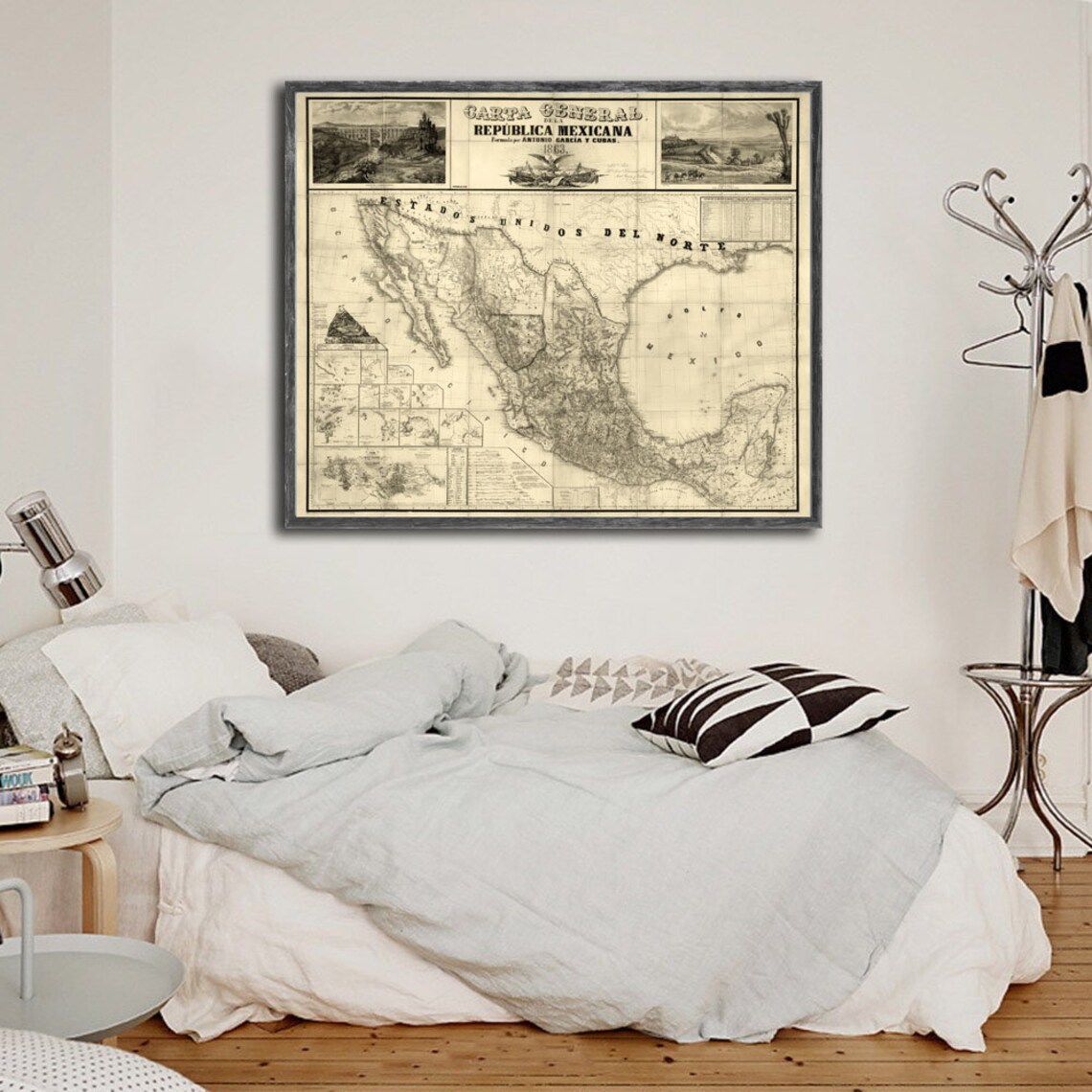 1863 Map of Mexico Reprint. Carta General De La Republica | Etsy