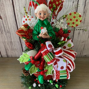 Christmas Elf Centerpiece Christmas Table Decor Centerpiece Christmas ...