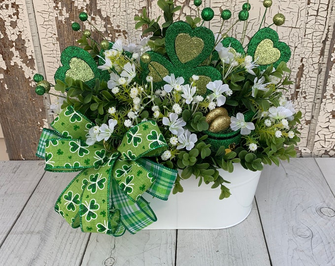St Patrick's Day Candle Ring 4 or 6 Farmhouse Decor Candle Centerpiece ...