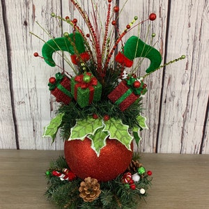 Christmas Centerpiece Christmas Elf Table Decor Centerpiece Christmas ...