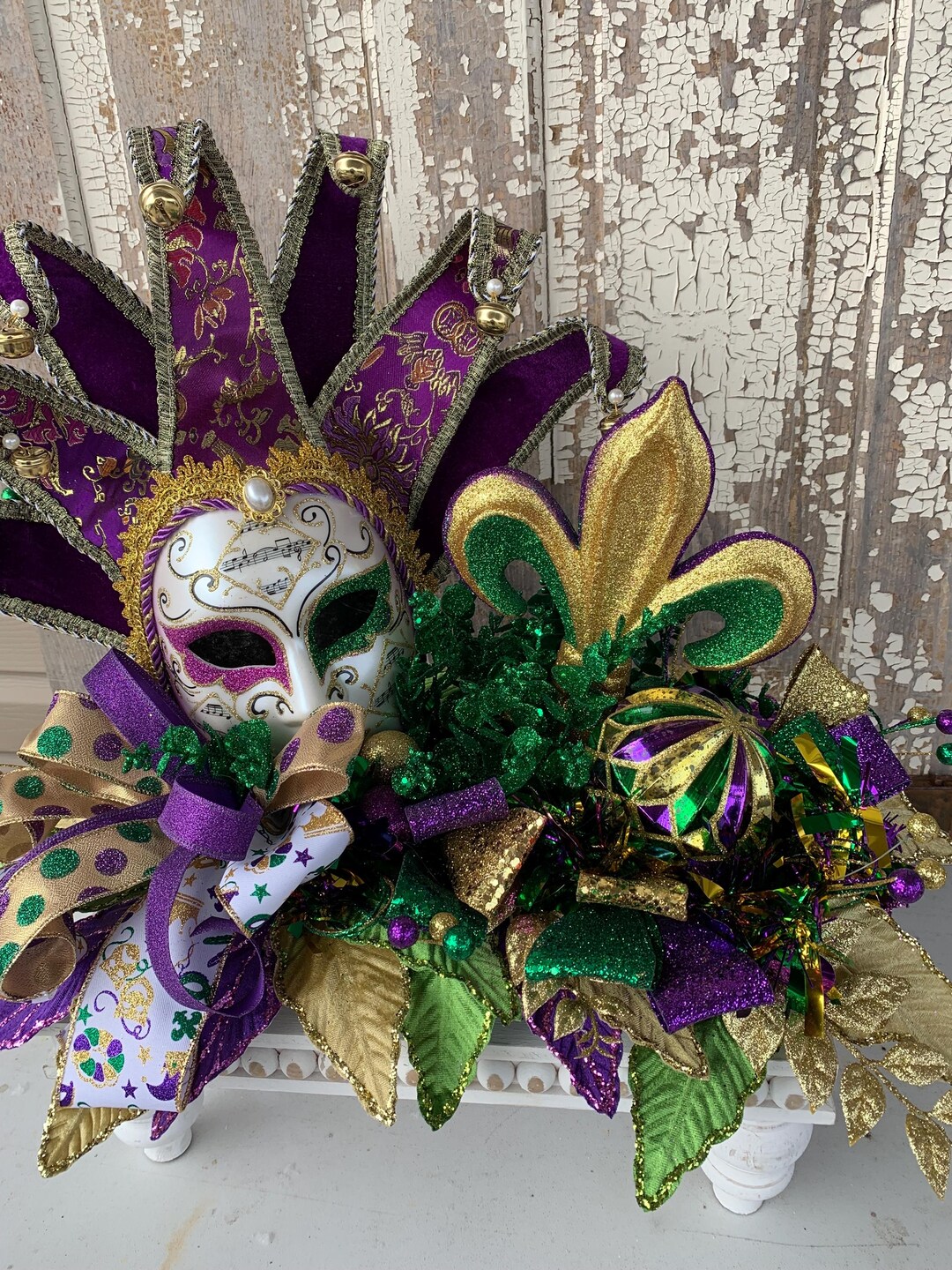 Mardi Gras Centerpiece Mardi Gras Table Decor Table Arrangement Decor ...