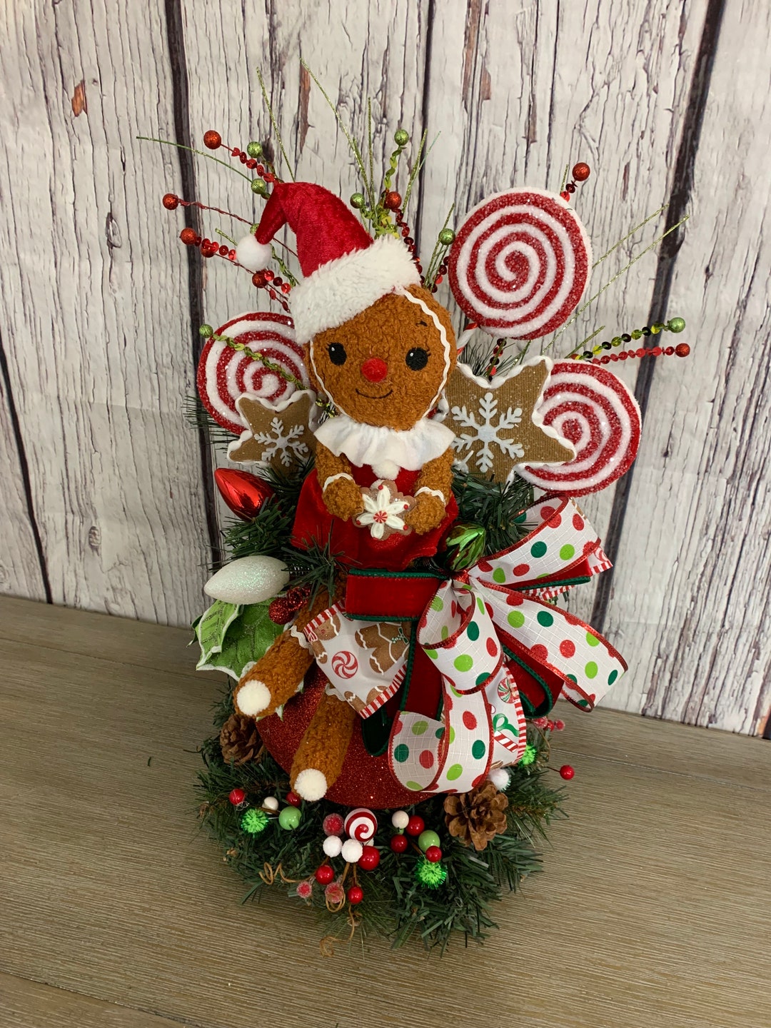 Christmas Gingerbread Centerpiece Christmas Table Decor Centerpiece ...