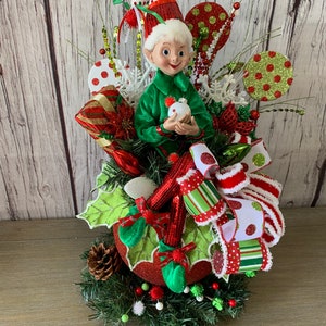 Christmas Elf Centerpiece Christmas Table Decor Centerpiece Christmas ...