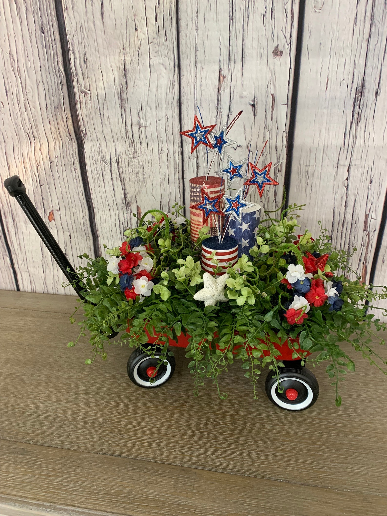 Patriotic Table Arrangement Patriotic Table Centerpiece Etsy