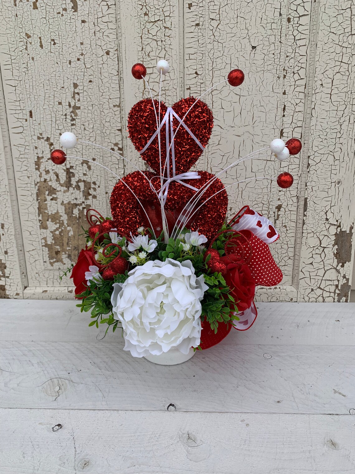 Gnome Valentine Centerpiece Valentine Table Arrangement - Etsy