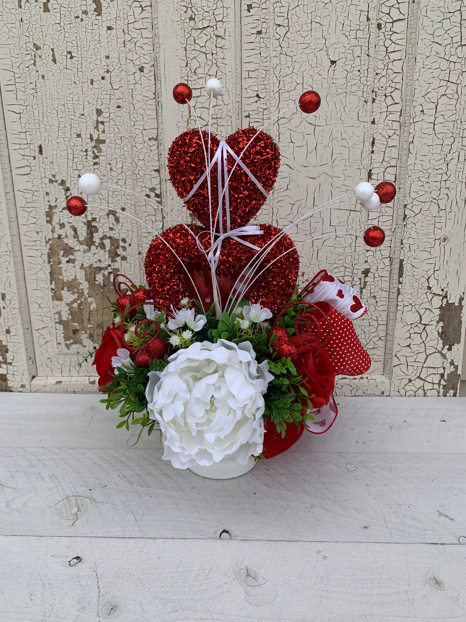 Gnome Valentine Centerpiece Valentine Table Arrangement - Etsy
