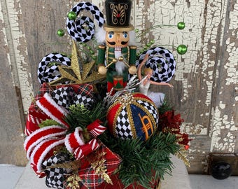 Christmas Nutcracker Centerpiece Christmas Nutcracker Table Décor Nutcracker Arrangement Candy ...
