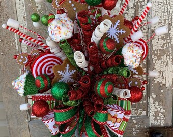 Gingerbread Tree Topper, Christmas Tree Topper, Gingerbread Decor ...