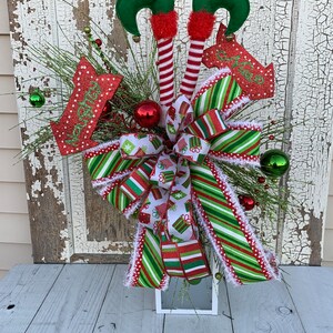 Christmas Elf Lantern Swag Centerpiece Christmas Table Centerpiece ...