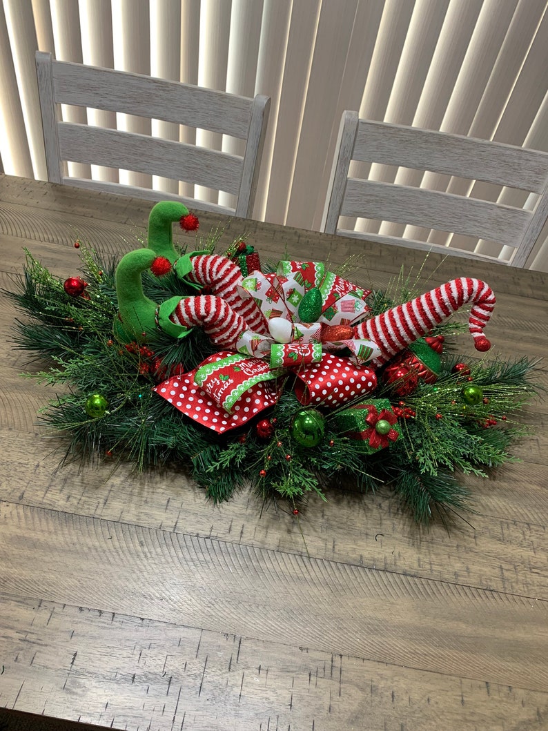 Christmas Elf Centerpiece Christmas Elf Table Centerpiece - Etsy