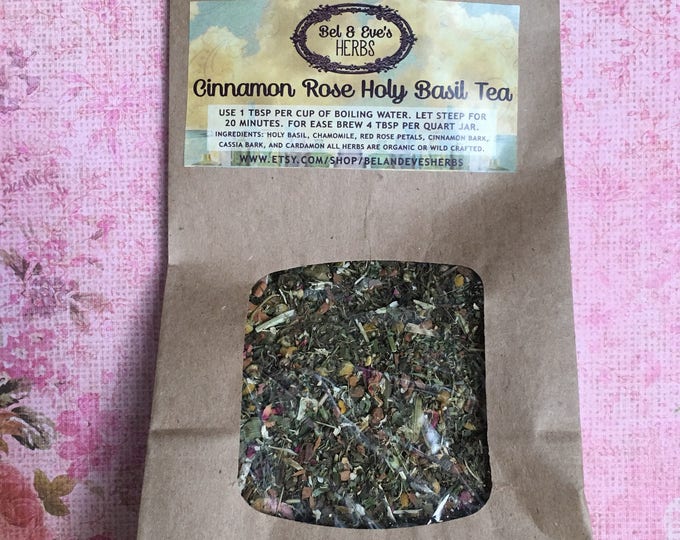 Cinnamon Rose Holy Basil Tea, Stress Relief, Anti-anxiety, Immune ...