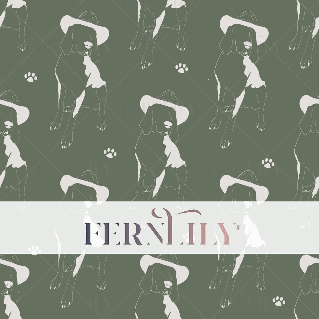 Digital Hound Dog Print | Seamless Pattern for Comercial Use | Repeat ...