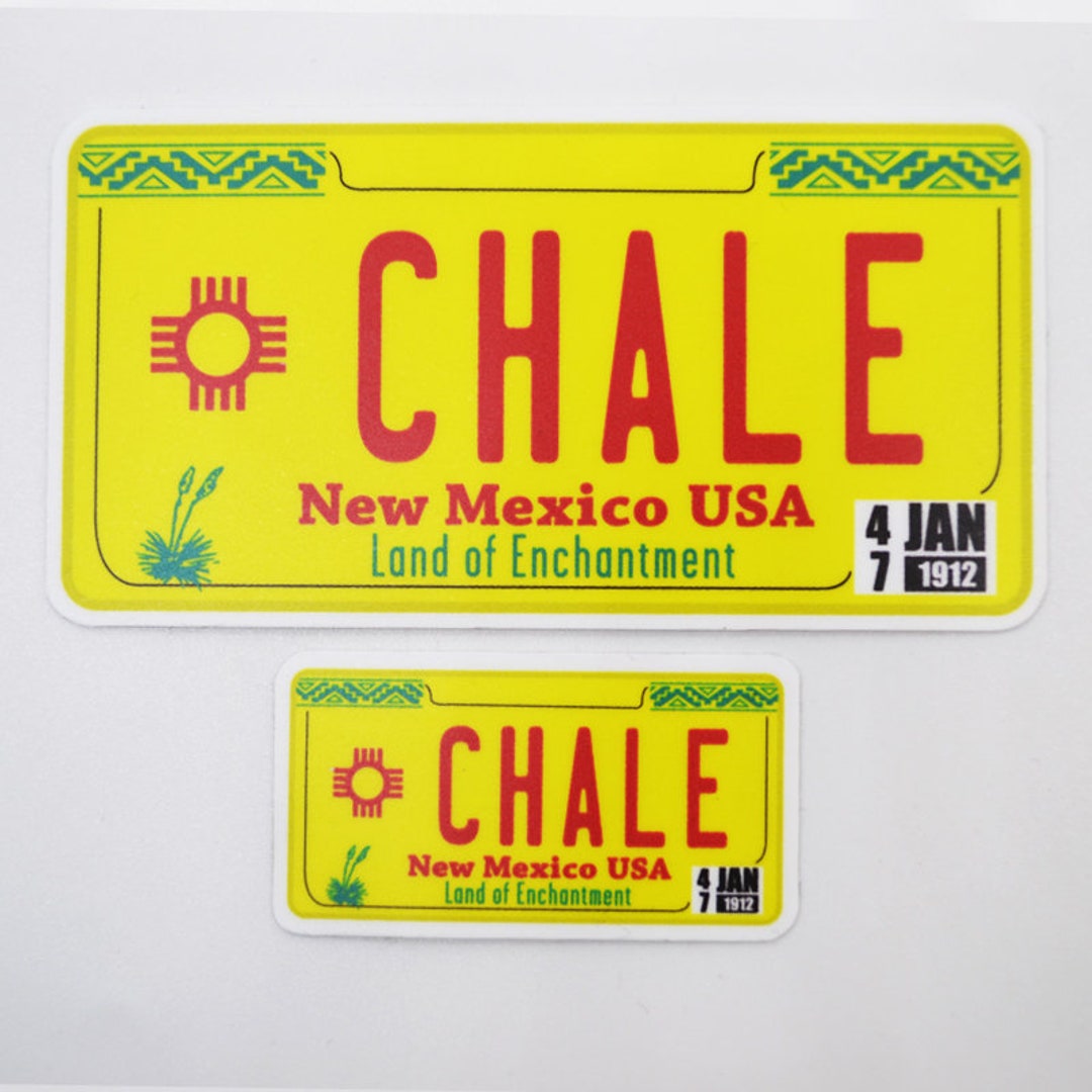 Chale Classic License Plate - Sticker - Etsy