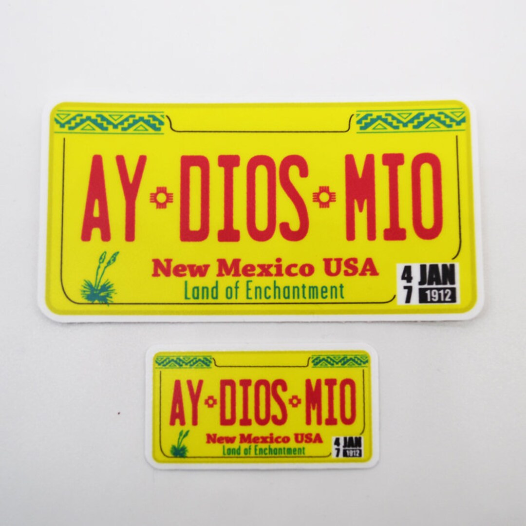 AY DIOS MIO Classic License Plate - Sticker - Etsy