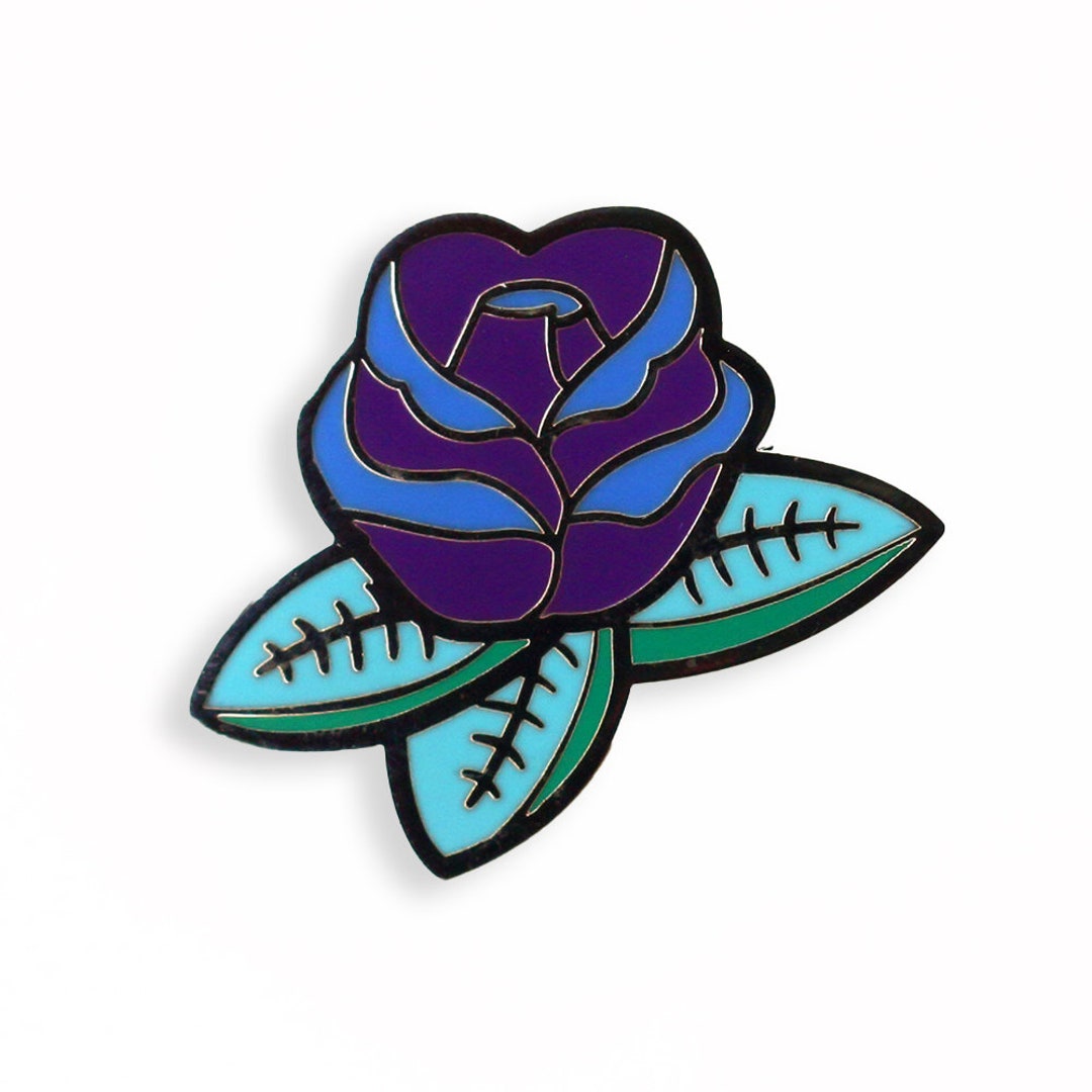Black Rose - Enamel Pin - Etsy