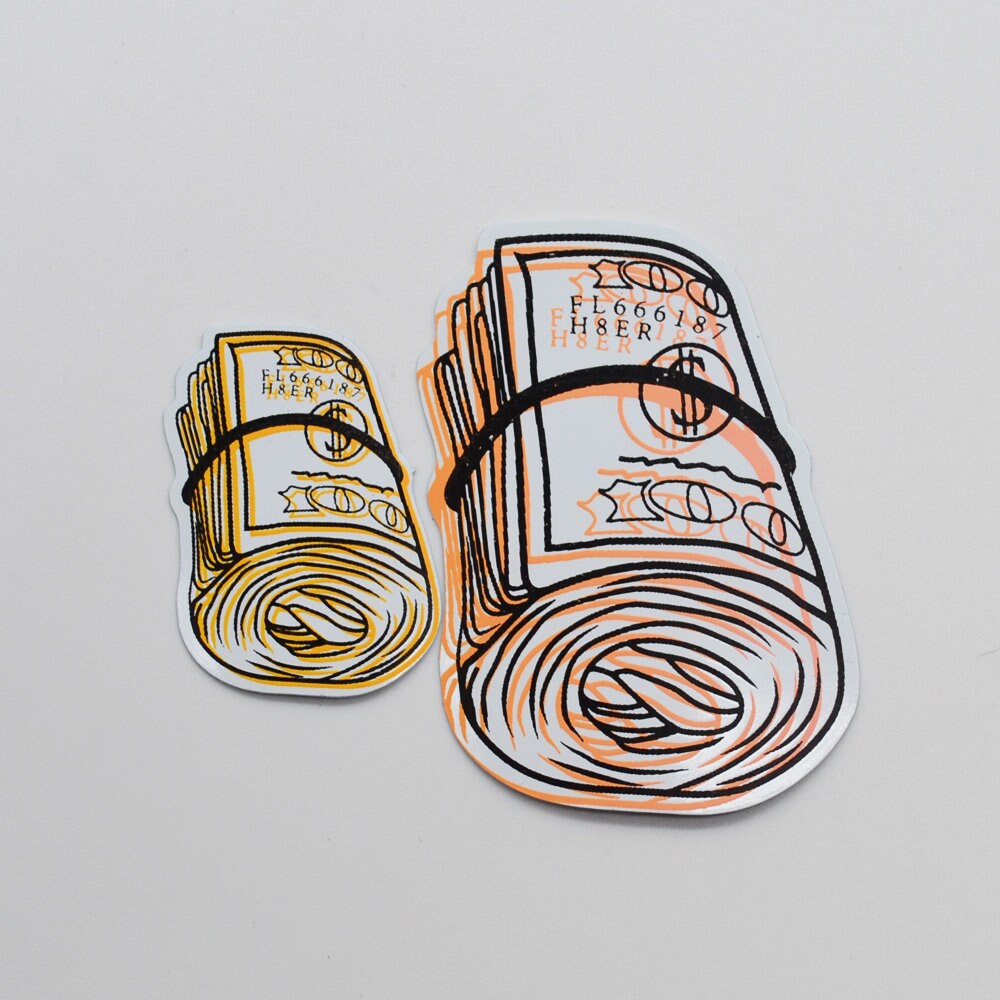 Cash Wad Sticker - Etsy