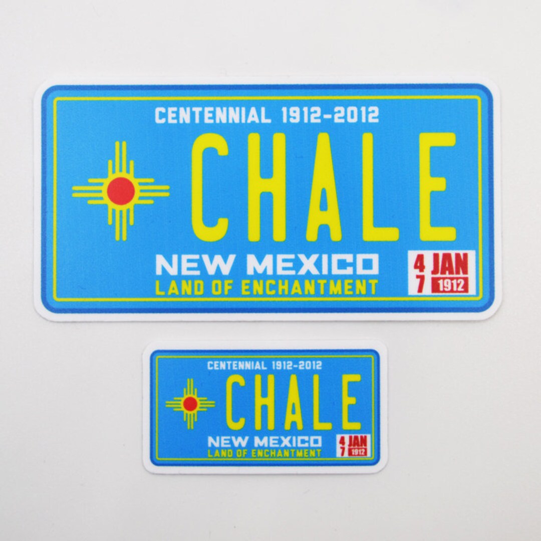 Chale Centennial License Plate - Sticker - Etsy