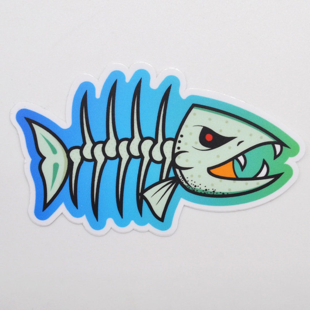 Barracuda Skeleton - Sticker - Etsy