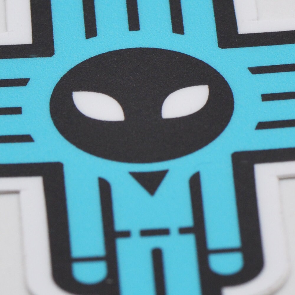 Alien Zia blue Sticker - Etsy