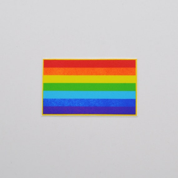 Pride Rainbow Flag Sticker - Etsy