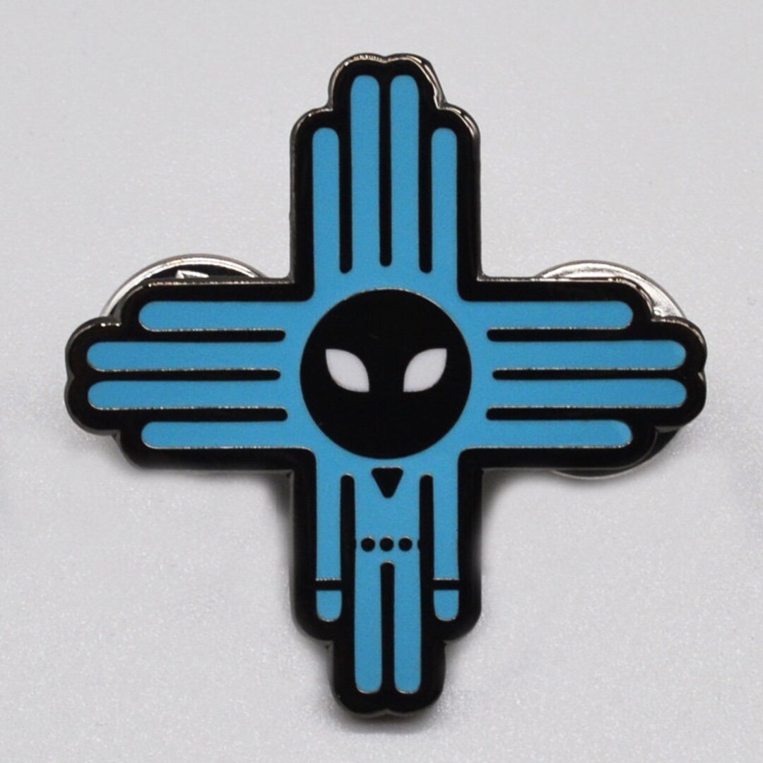 Alien Zia turquoise Enamel Pin - Etsy