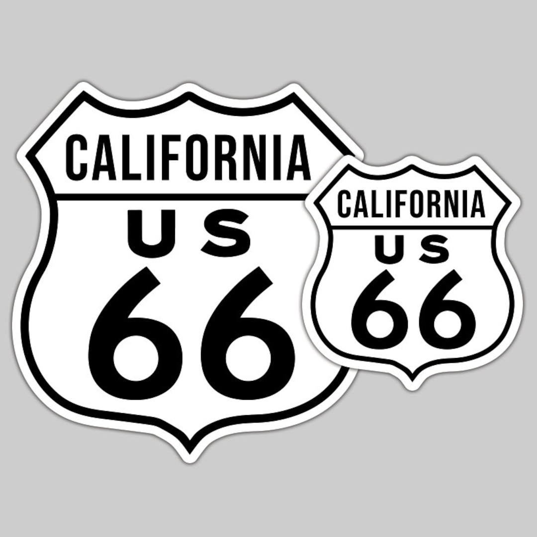 Route 66 CA Sign - Sticker - Etsy