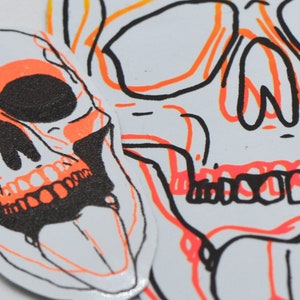 Trippy Schedel Tong - Sticker - Etsy Nederland