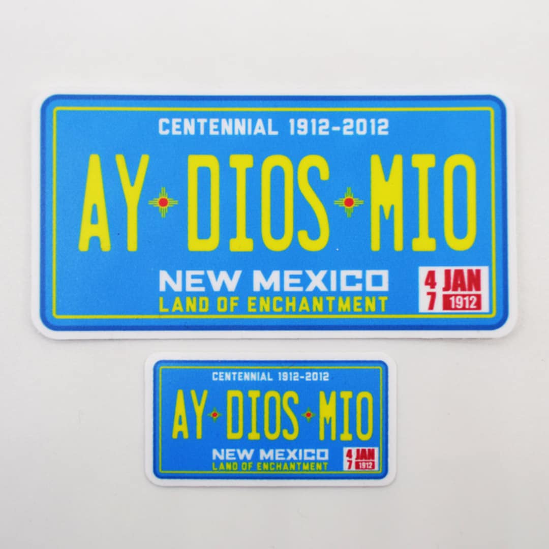 AY DIOS MIO Centennial License Plate - Sticker - Etsy