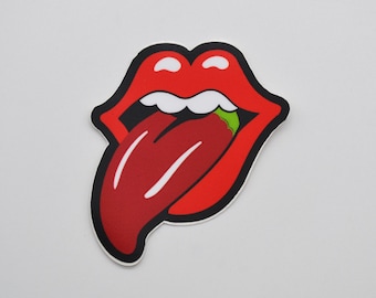 Red Tongue Sticker - Etsy