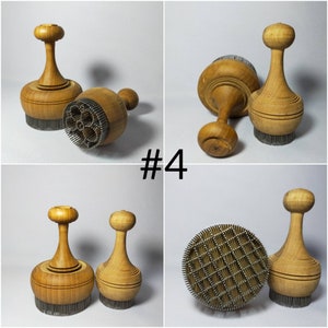 A Set of National Uzbek Wooden Stamps chekich Made of Walnut Wood With ...