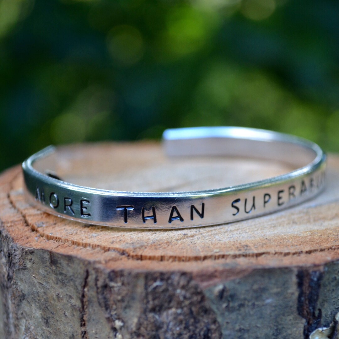 More Than Superabundantly / Ephesians 3:20/ Stamped Aluminum Cuff ...