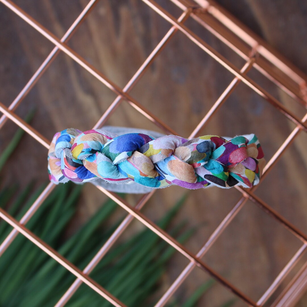 Confetti Cannon Braided Leather Bracelet / Leather Braid / Rainbow ...