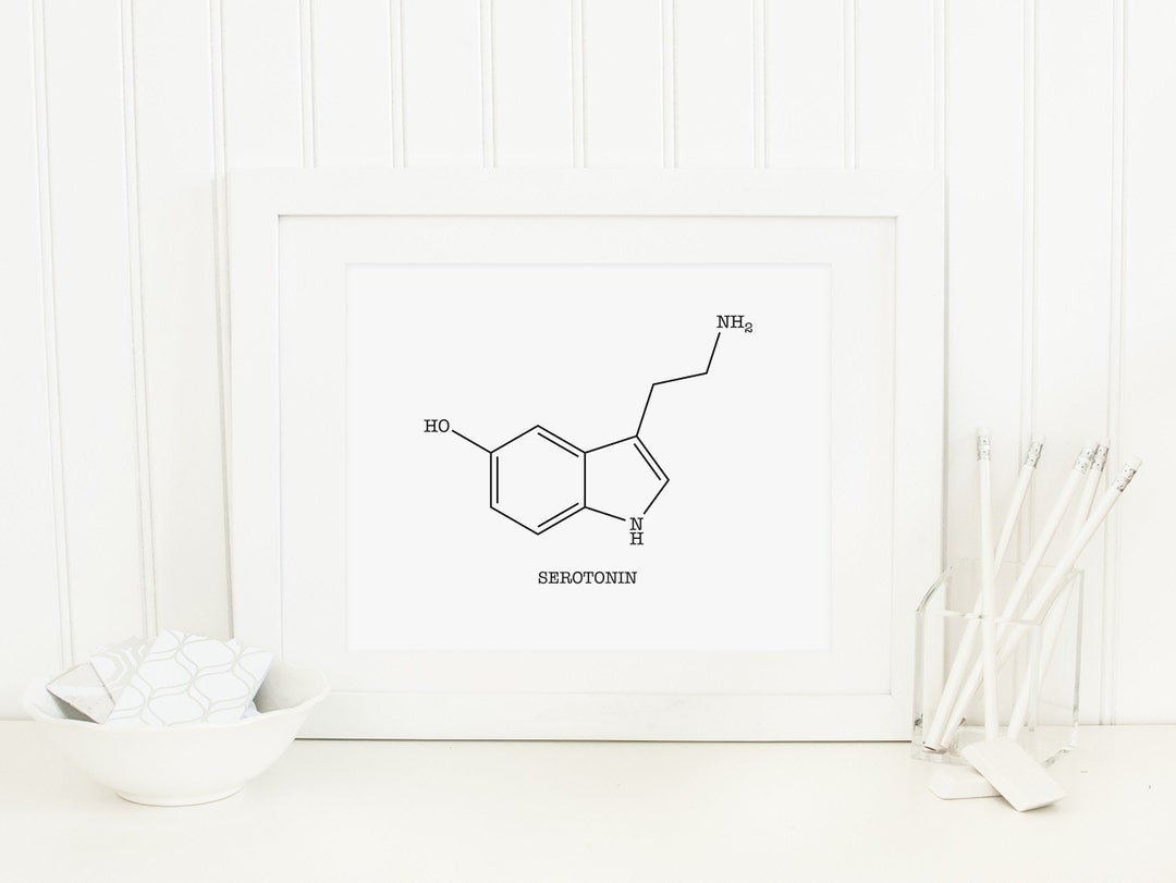 Serotonin Printable Molecule Science Print Chemistry Biology Relaxing ...