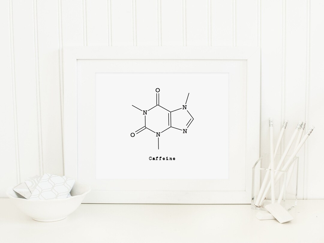 Caffeine Printable Molecule Science Print Chemistry Biology Print ...