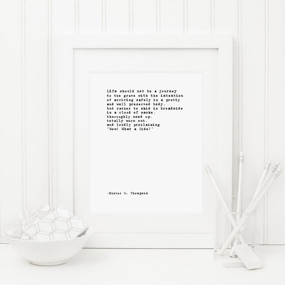 Hunter S. Thompson What a Ride Printable Art Gonzo Wall - Etsy