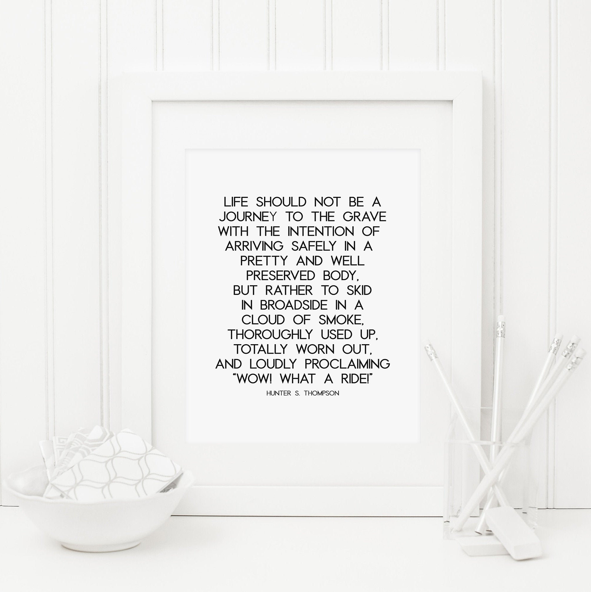 Hunter S. Thompson What Ride Printable Art Gonzo Wall Minimalist ...
