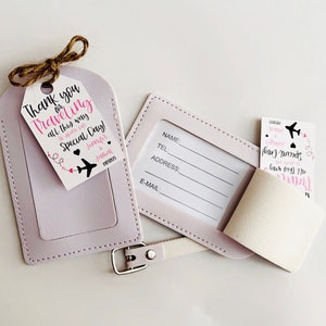 4.5x3 Leather Wedding Luggage Tags With Personalized Tags - Etsy