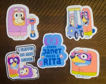 Bluey Janet and Rita Shirt - Etsy UK