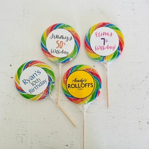 Jumbo Custom Lollipops-logo Custom Party Favor Candy Party - Etsy