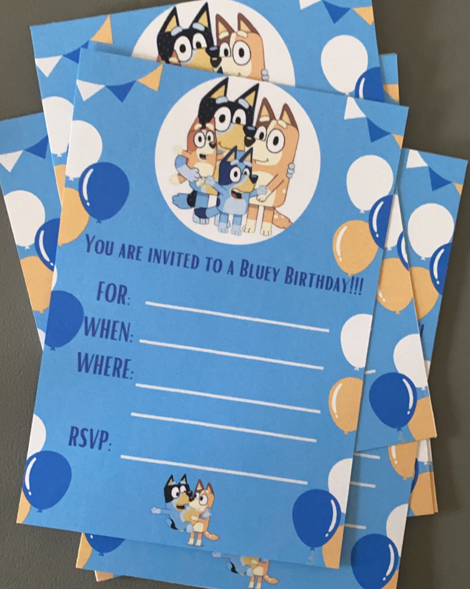 Bluey Birthday Invitations Bluey Birthday Bluey Birthday - Etsy
